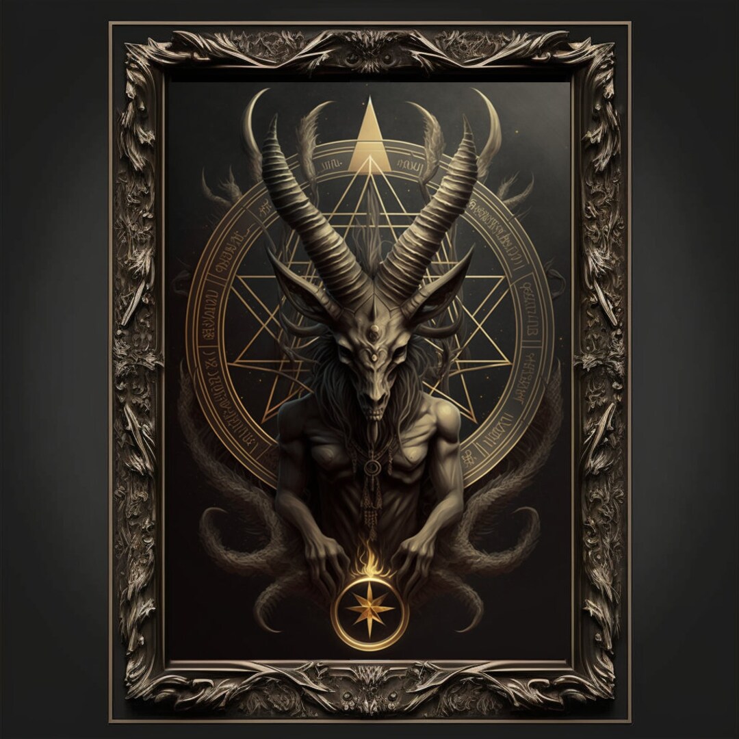 Baphomet Art Print Devil Art Satan Print Lucifer Poster Renaissance ...