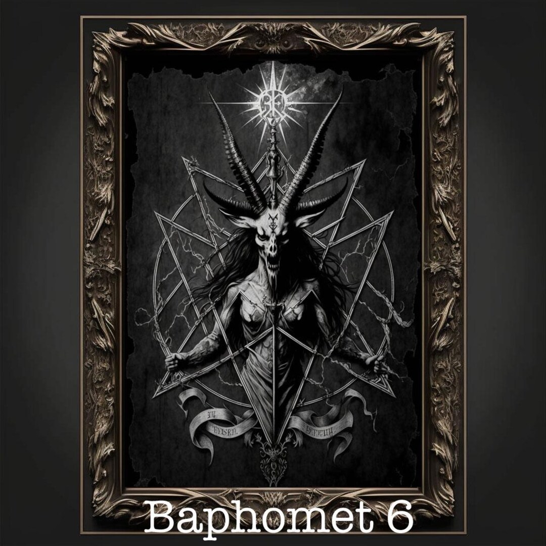 Baphomet Gothic Wall Art – Occult Demon Print (digital Download) - Etsy