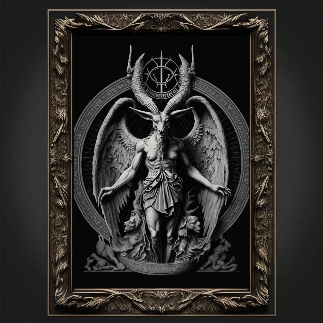 Baphomet Art Print Devil Art Satan Print Lucifer Poster Renaissance ...