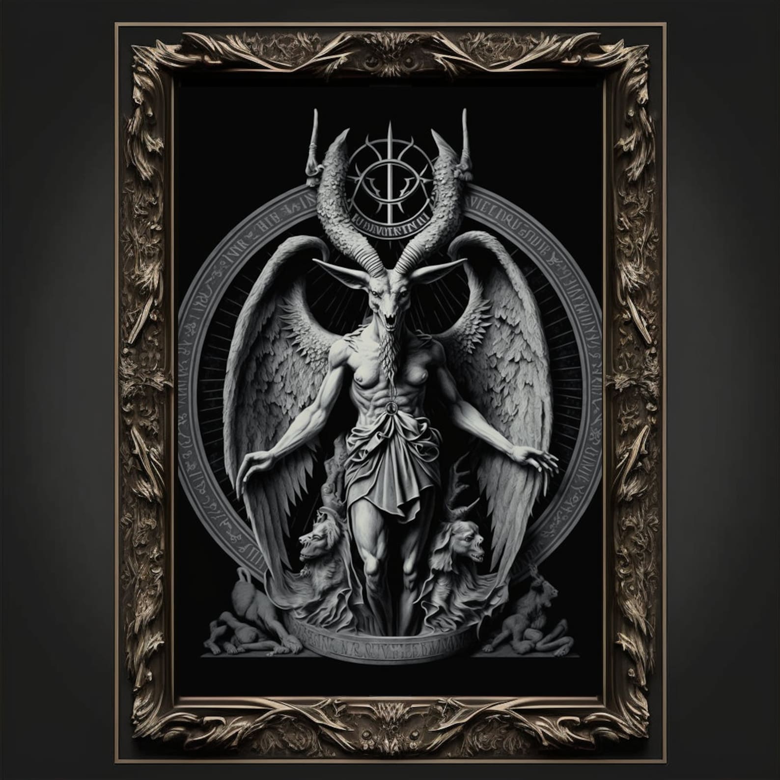 Baphomet Art Print Devil Art Satan Print Lucifer Poster Renaissance ...