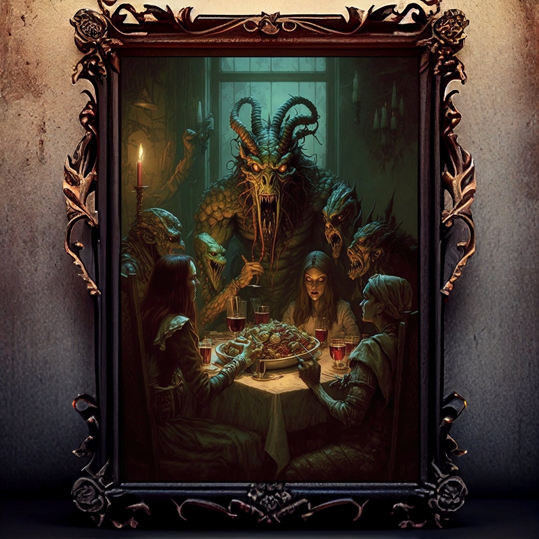 Sea Creature Art Print Banquet From Hell Sea Creature Print - Etsy