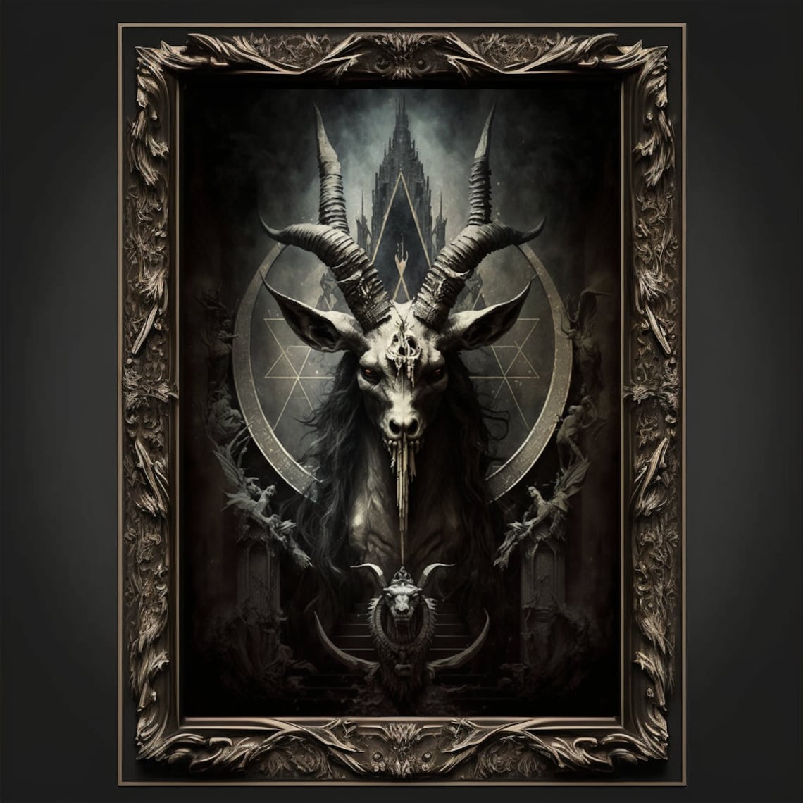 Baphomet Art Print Devil Art Satan Print Lucifer Poster Renaissance ...
