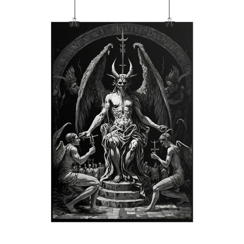 Baphomet Art Print Devil Art Satan Print Lucifer Poster Renaissance ...