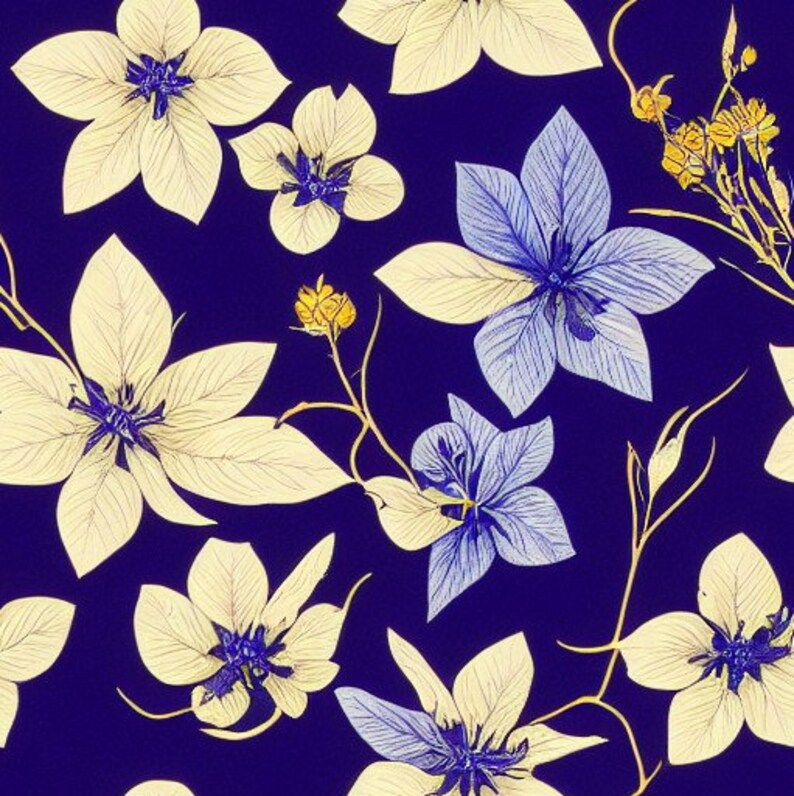 Floral Pattern, Printable Wallpaper, Garden Flowers, Scrapbooking Paper ...