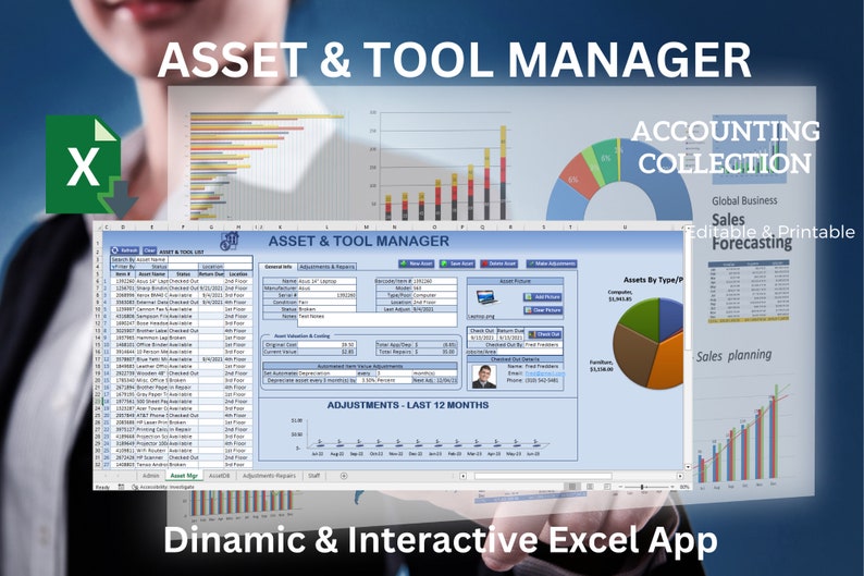 Asset & Tool Manager: Excel Inventory Tracker (digital Planner) - Etsy