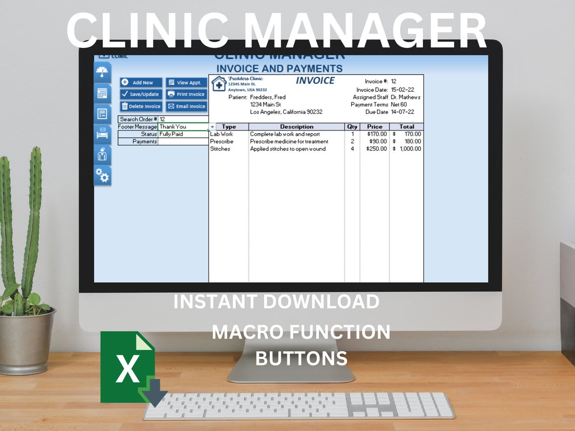Clinic Manager Excel: Patient Scheduler & Appointment Lists (digital ...