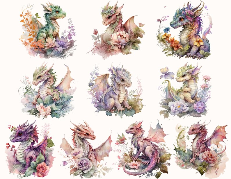 Dragon Clipart, Fairy Tale Clipart, Baby Dragon Png, Dragon in Egg ...