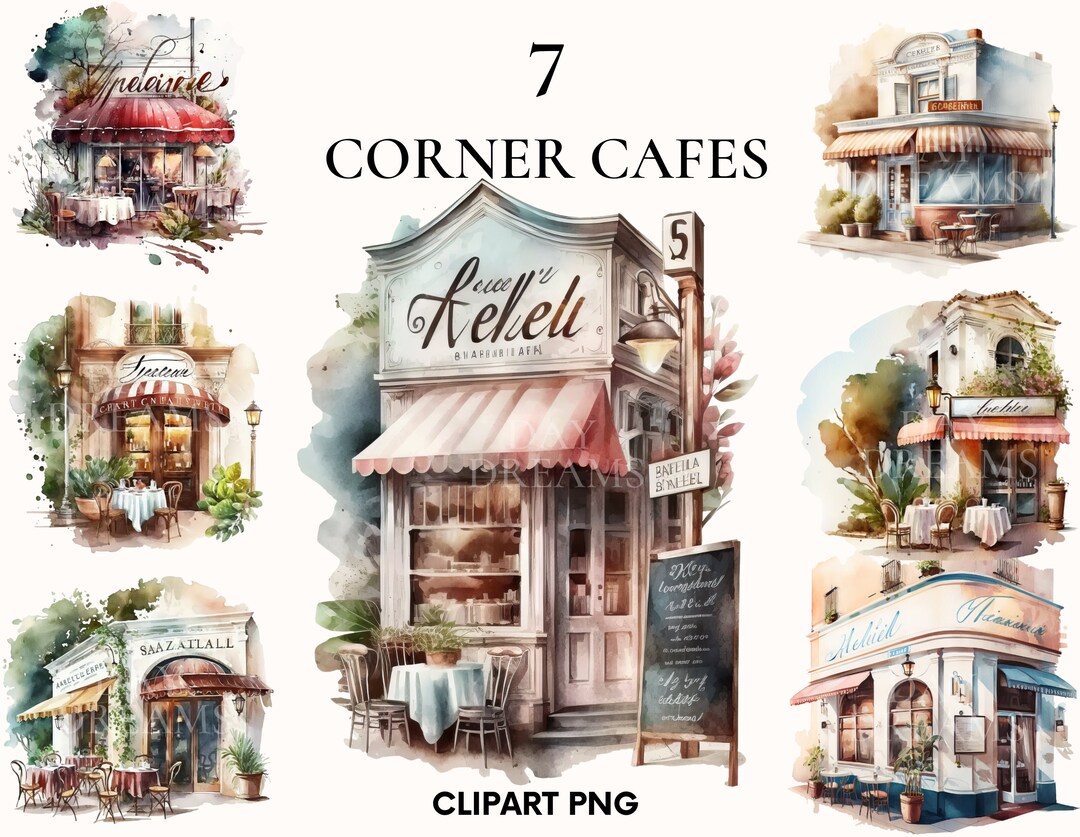 Watercolor Cafe Clipart, Coffee Shop Clipart Bundle, Bakery Clipart ...