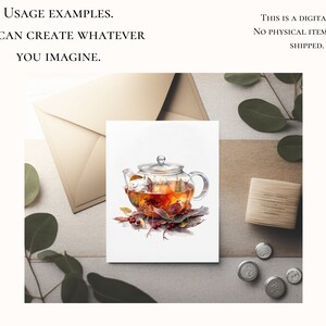 Watercolor Tea Cup Clipart, Tea Party Clipart Bundle, Cute Japanese Tea ...