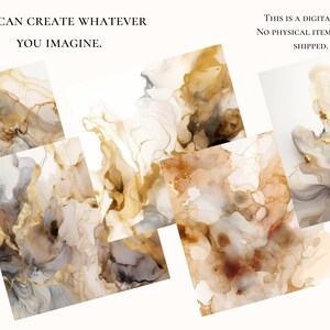 Gray and Gold Marble Digital Paper, Marble Texture, Gold Marble ...