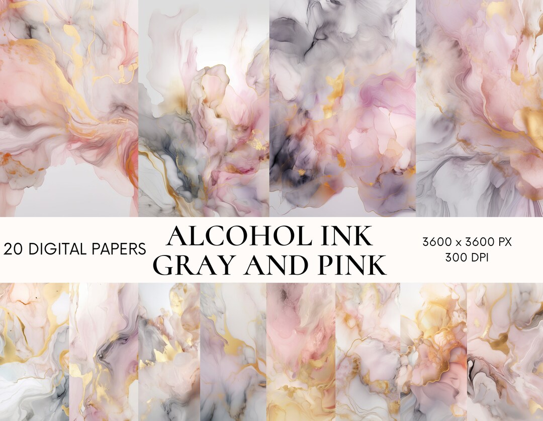 Pink and Gold Marble Digital Paper, Marble Texture, Gold Marble ...