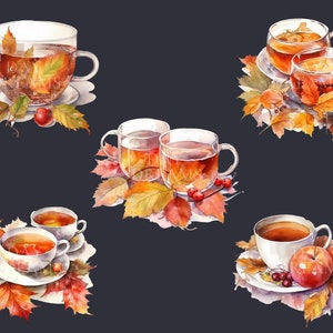 Watercolor Tea Cup Clipart, Tea Party Clipart Bundle, Cute Japanese Tea ...