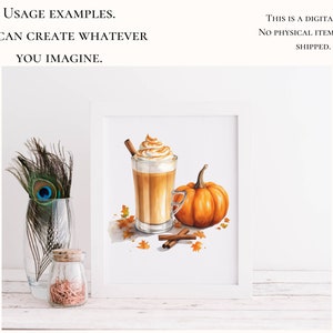 Watercolor Pumpkin Spice Coffee Clipart, Autumn Clipart Bundle, Coffee ...