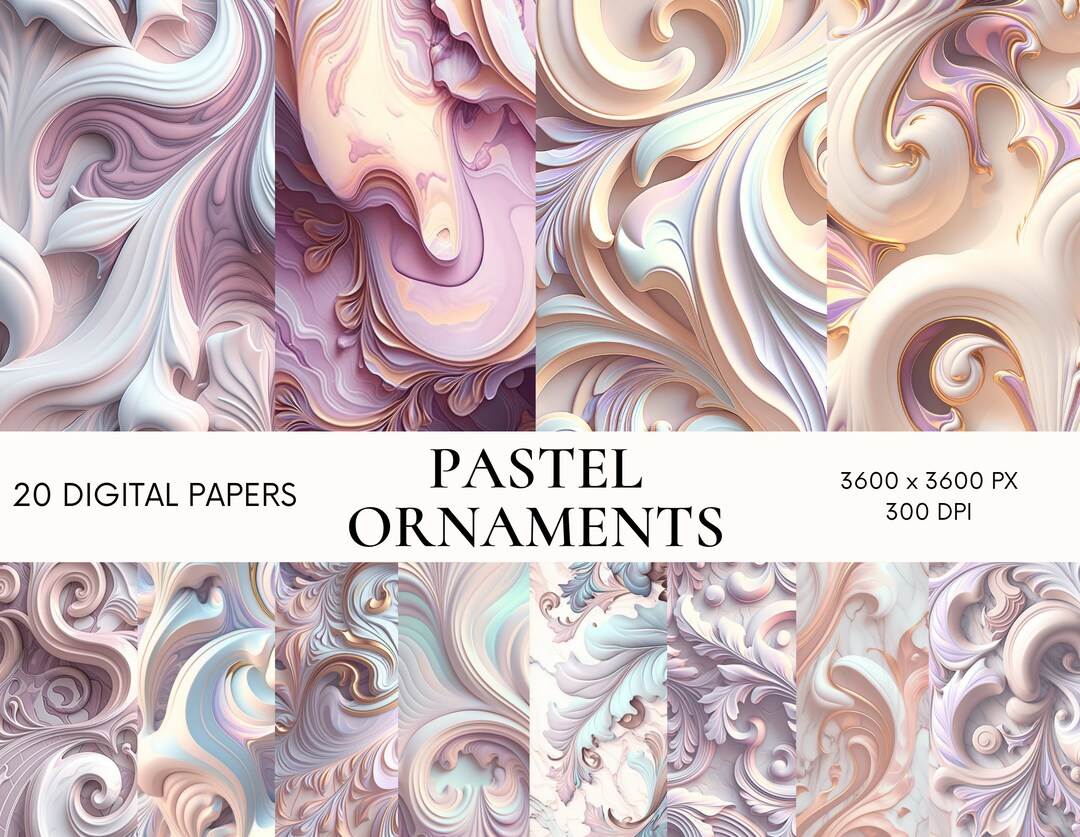 Ornaments Digital Paper, Pastel Pink Texture Instant Download for ...