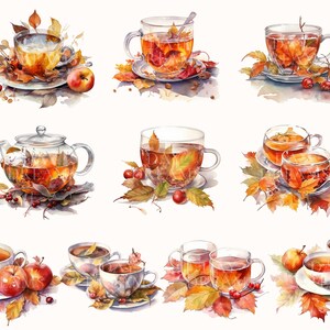 Watercolor Tea Cup Clipart, Tea Party Clipart Bundle, Cute Japanese Tea ...