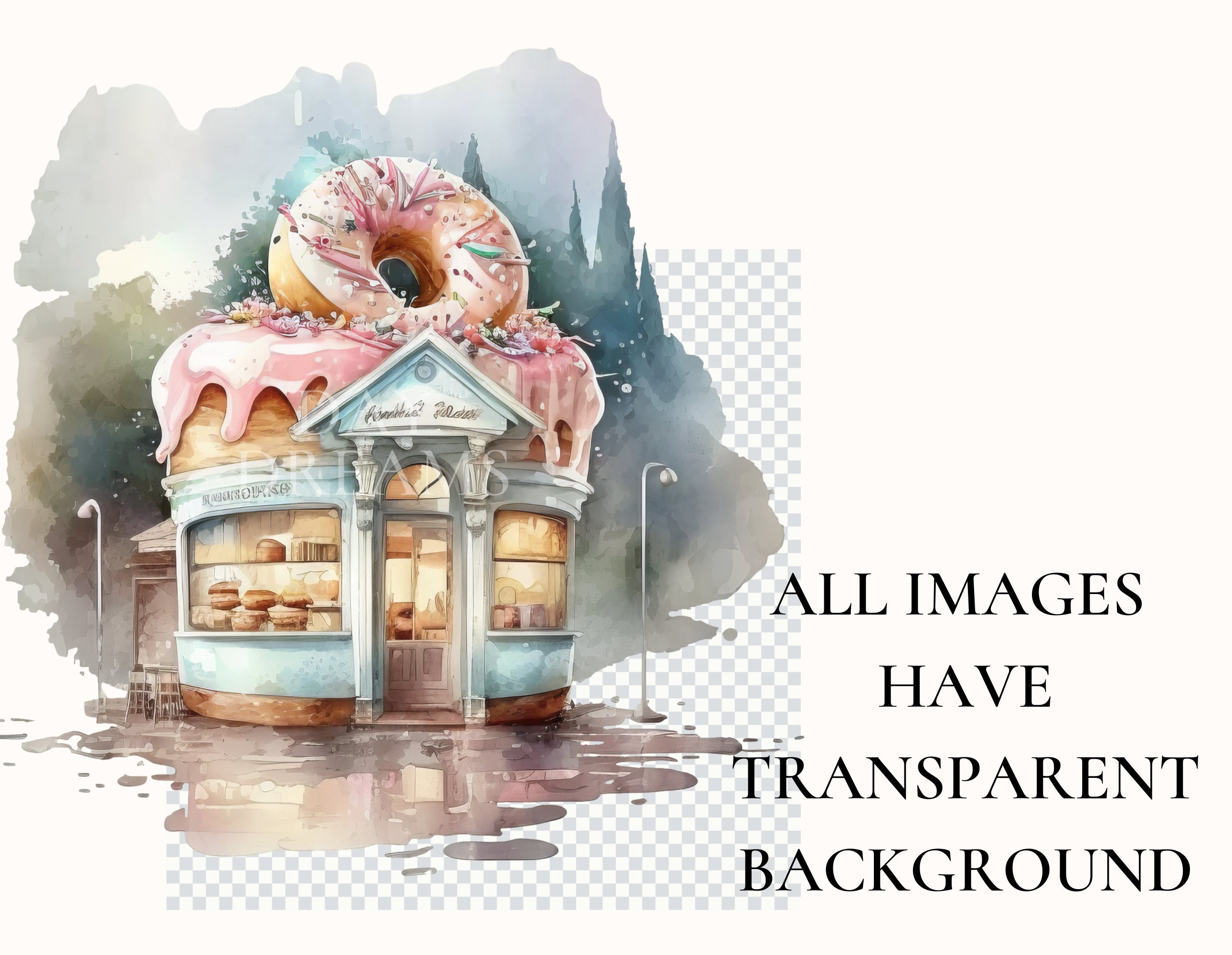 Donut Bakery Clipart Bakery Shop Clipart Bundle Donut - Etsy Canada
