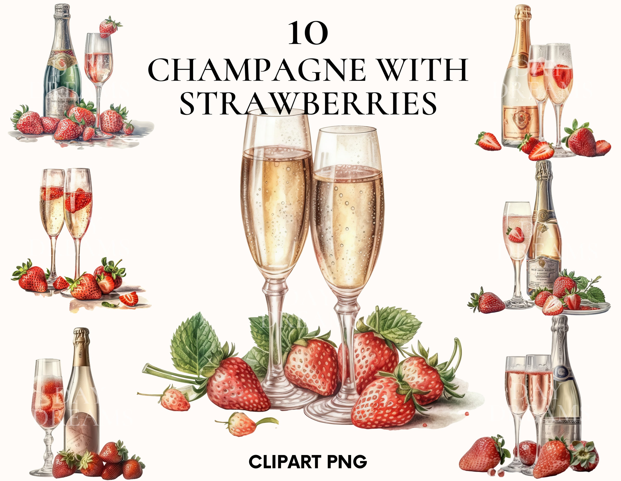 Champagne And Strawberries Clip Art