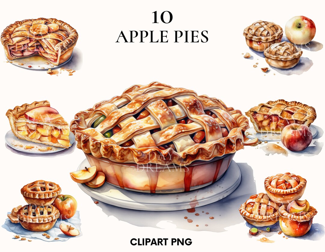 Apple Pie Clipart, Food Clipart Bundle, Cute Small Cake Clipart ...