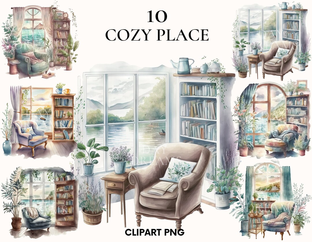 Cozy Home Place Clipart, Beautiful Home Place for Reading Clipart ...