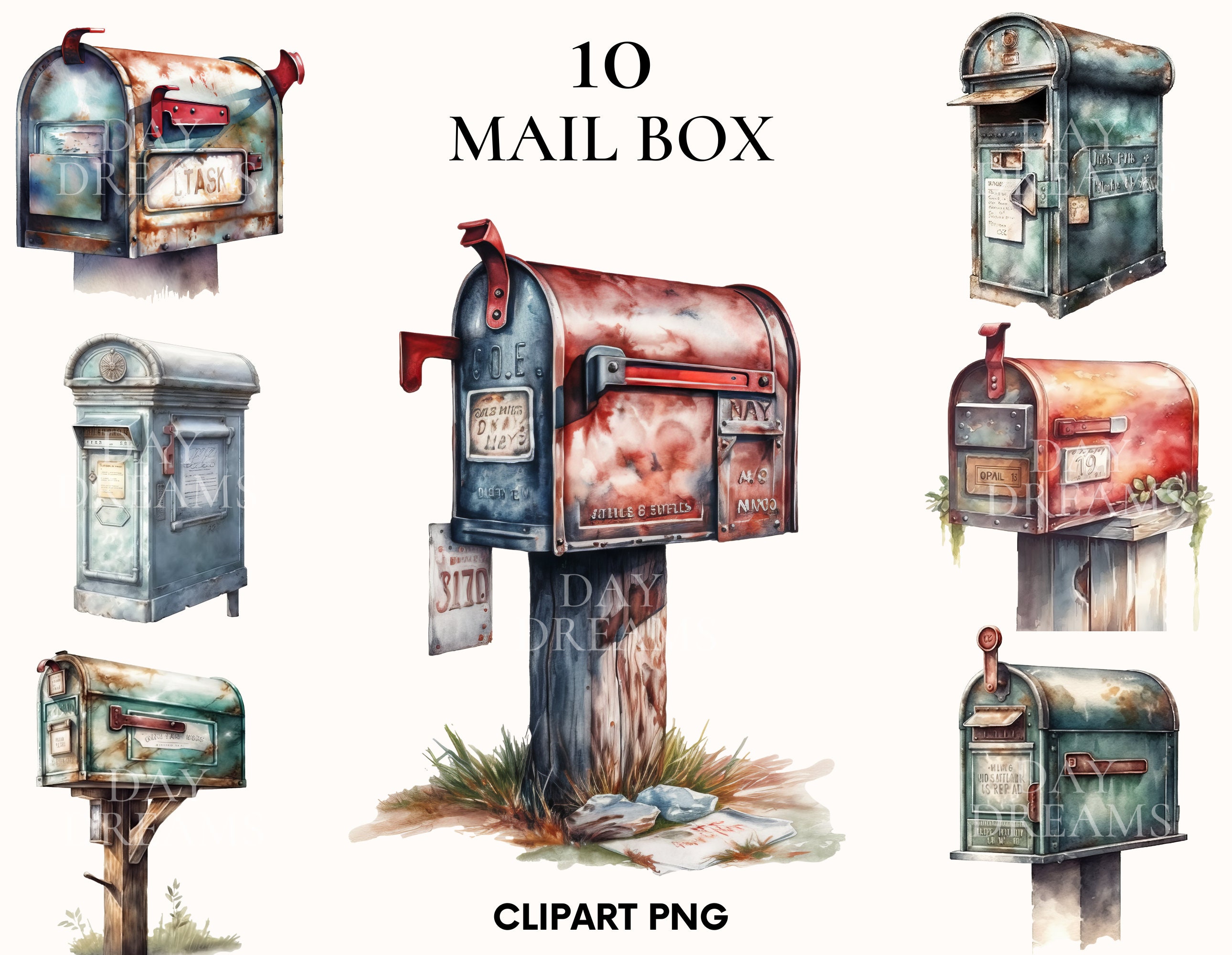 Vintage Mailbox Clipart