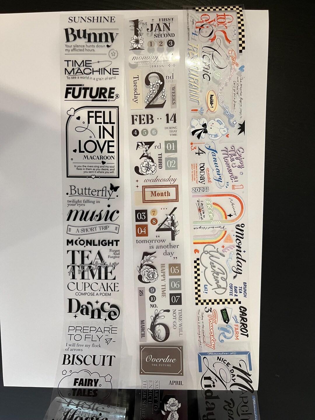 English Text PET Tape Pack- 80-150cm Loops - Etsy