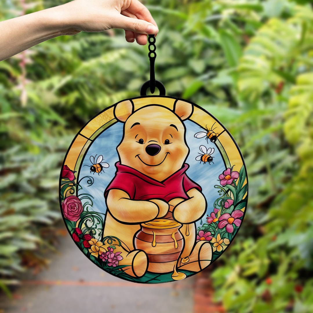 Winnie the Pooh Window Decor, Winnie the Pooh Acrylic Window Hanging ...