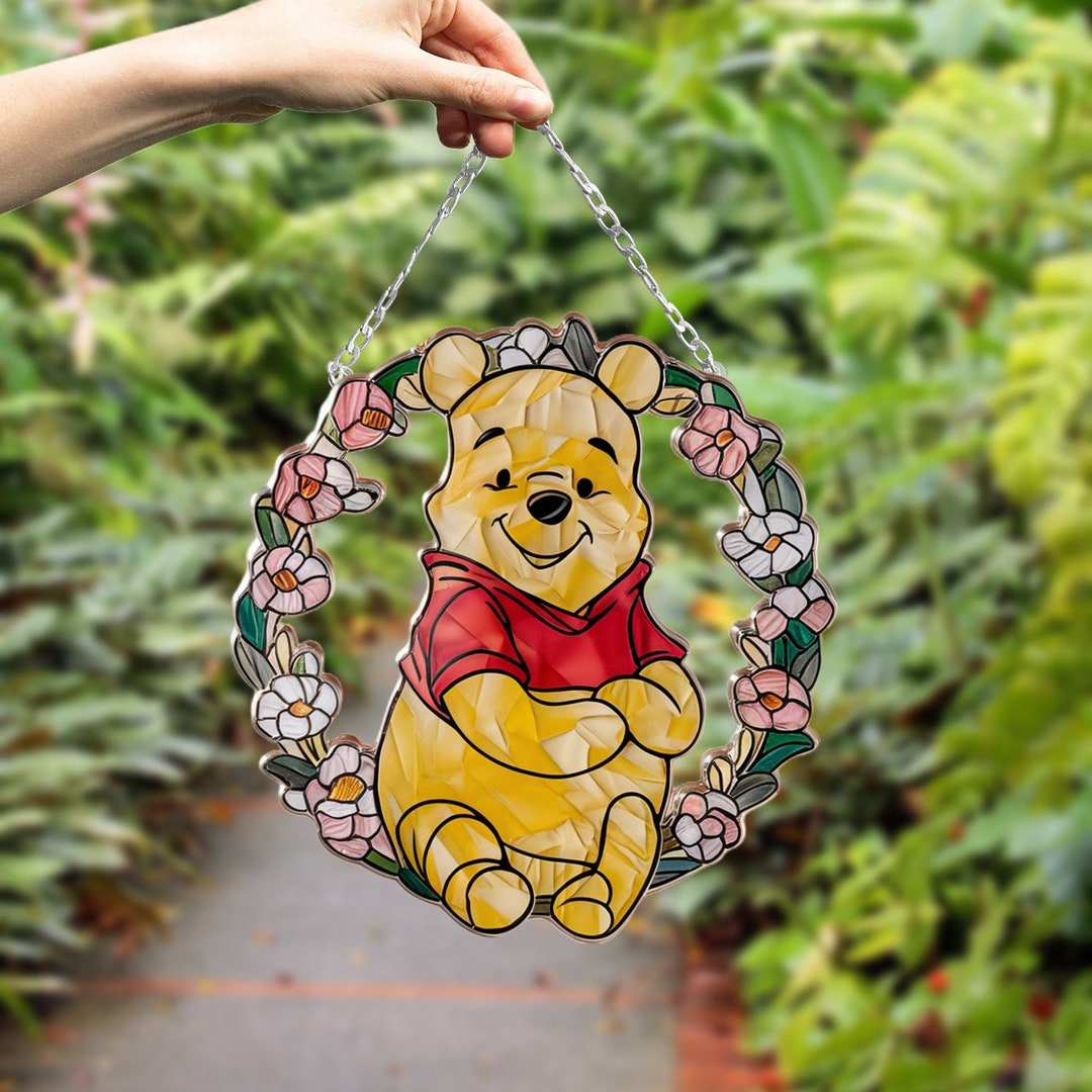Winnie the Pooh Window Decor, Winnie the Pooh Acrylic Window Hanging ...