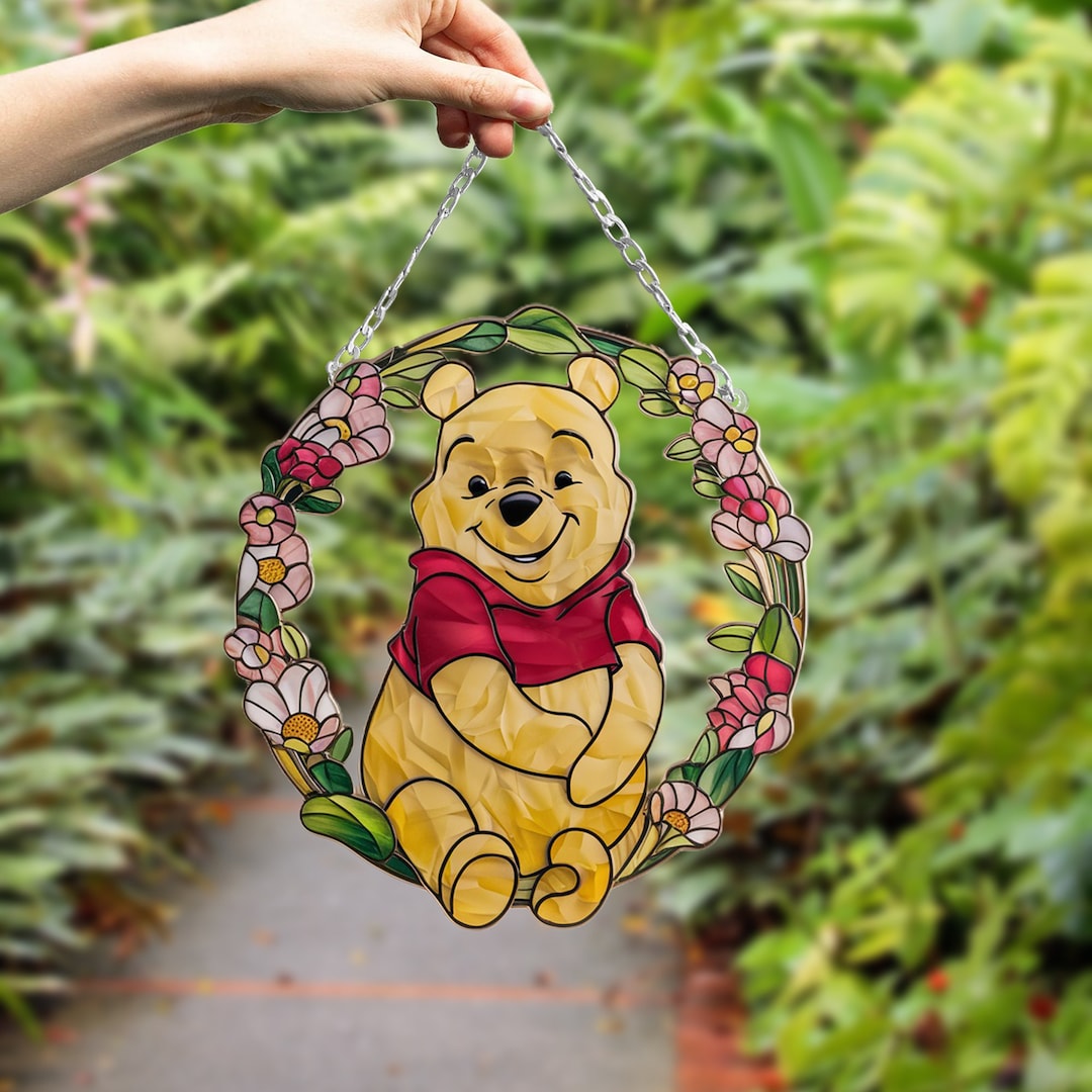 Winnie the Pooh Window Decor, Winnie the Pooh Acrylic Window Hanging ...