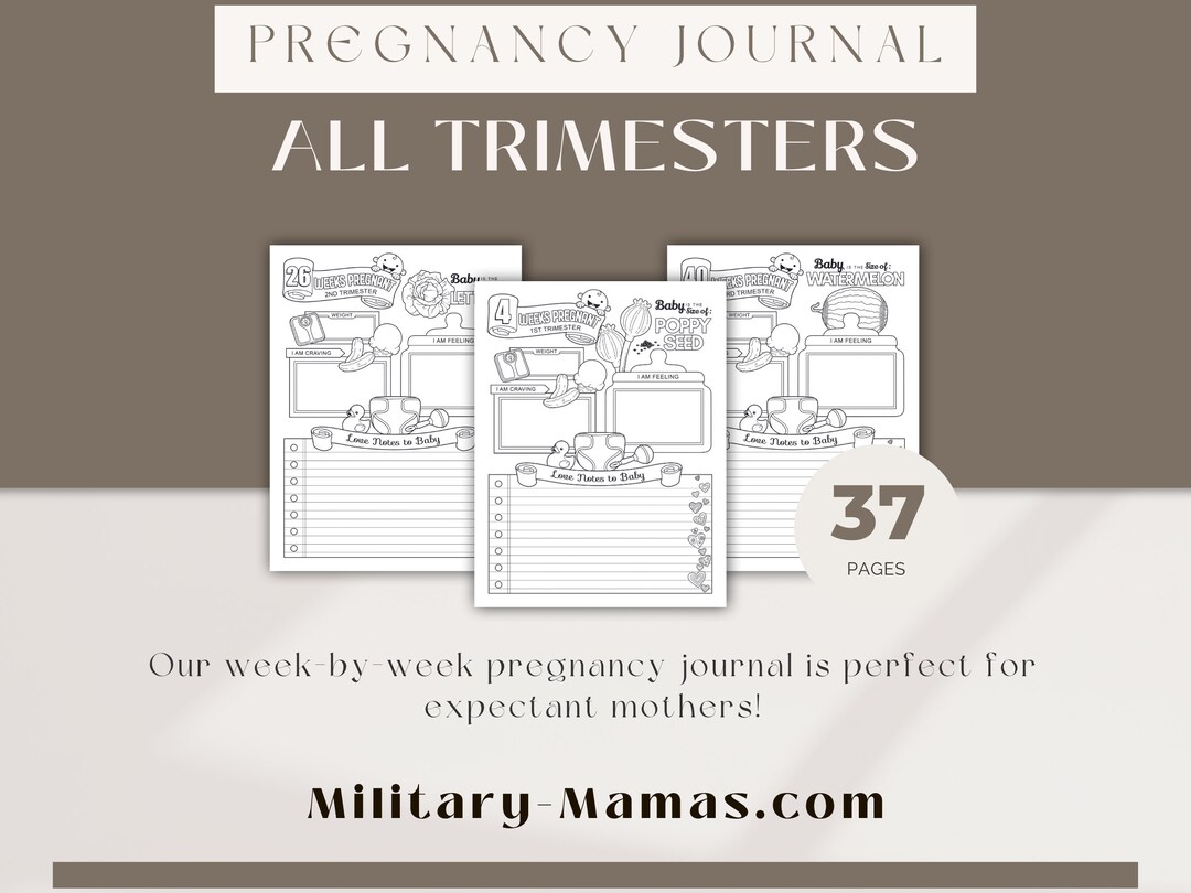 Pregnancy Journal - All Trimesters Week by Week - Etsy
