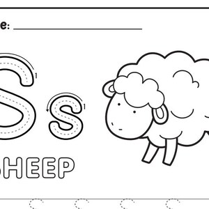 A-Z Tracing Worksheets-animals - Etsy