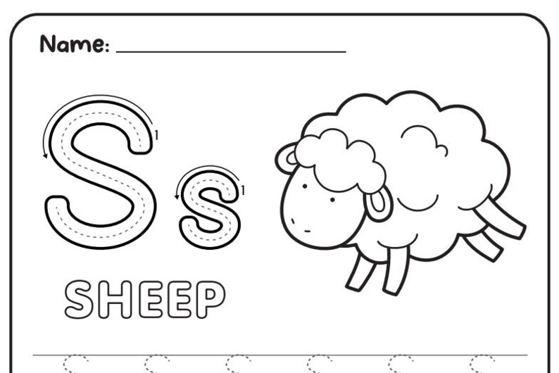 A-Z Tracing Worksheets-animals - Etsy