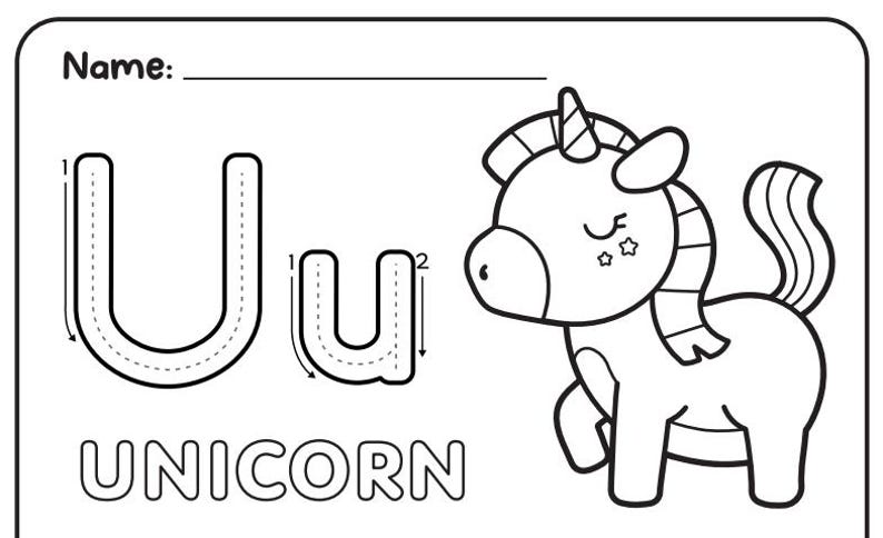 A-Z Tracing Worksheets-animals - Etsy