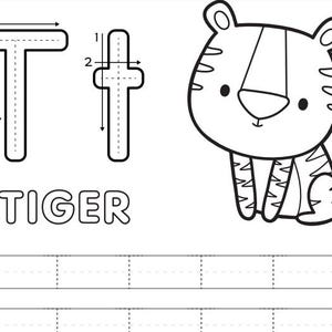 A-Z Tracing Worksheets-animals - Etsy