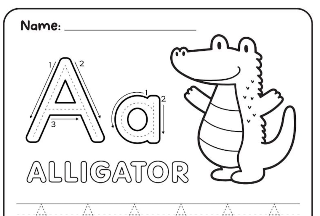 A-Z Tracing Worksheets-animals - Etsy