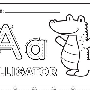 A-Z Tracing Worksheets-animals - Etsy
