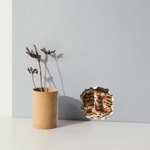 Mouse Handyman - Whimsical Mouse Hole Wall Decal Sticker - 3D Cute Home ...