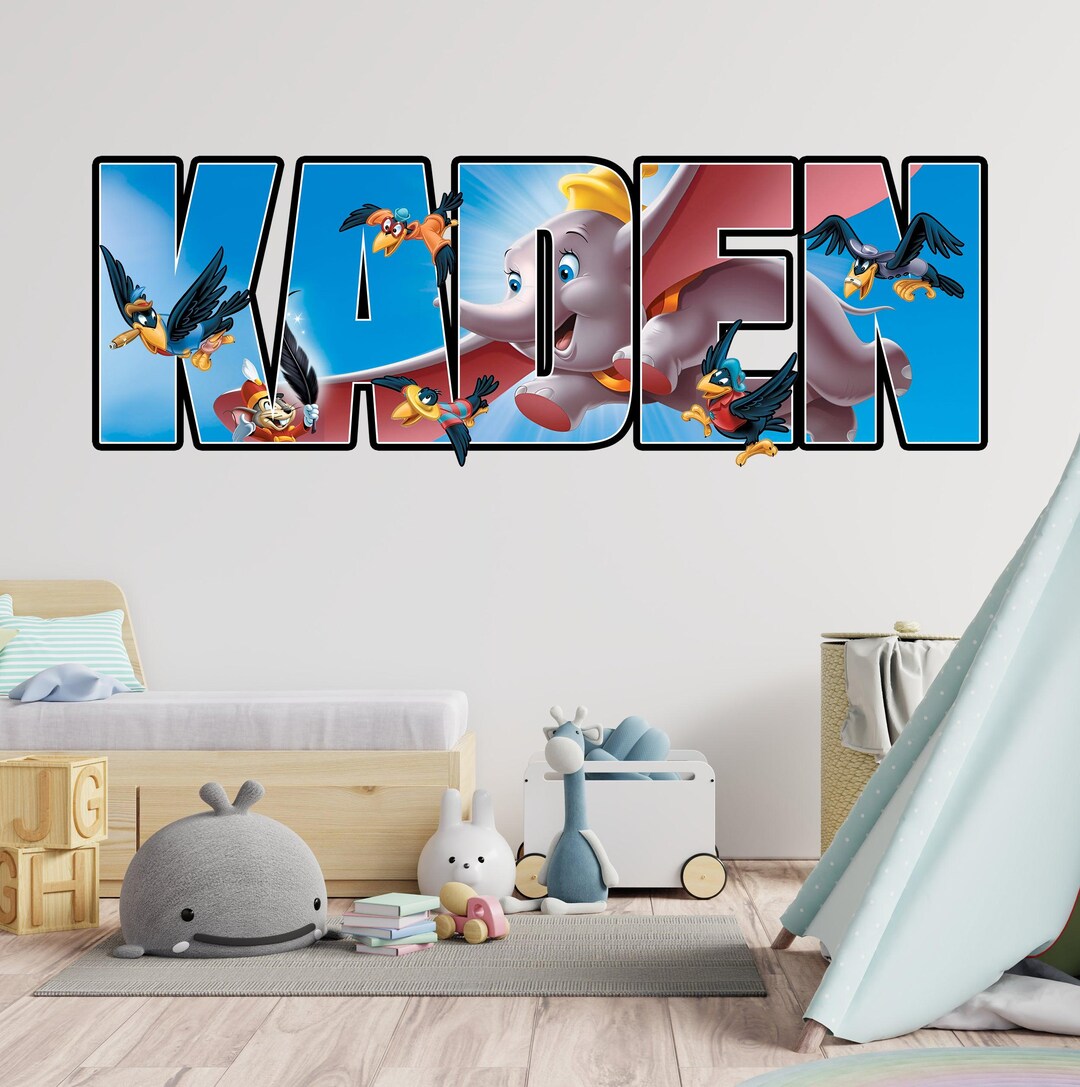 Kids Popular Characters Personalized Name Removable Wall Stickers Decal ...