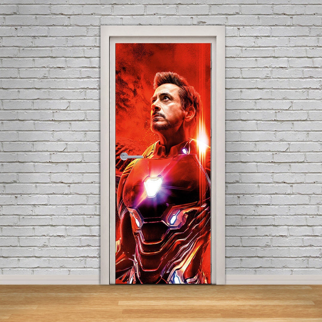 Superhero Popular Characters Door Wallpaper Decal Kids Room Wall/door ...