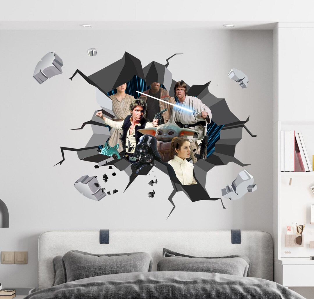 Star Wars Popular Characters Room Decorations Removable Repositionable ...