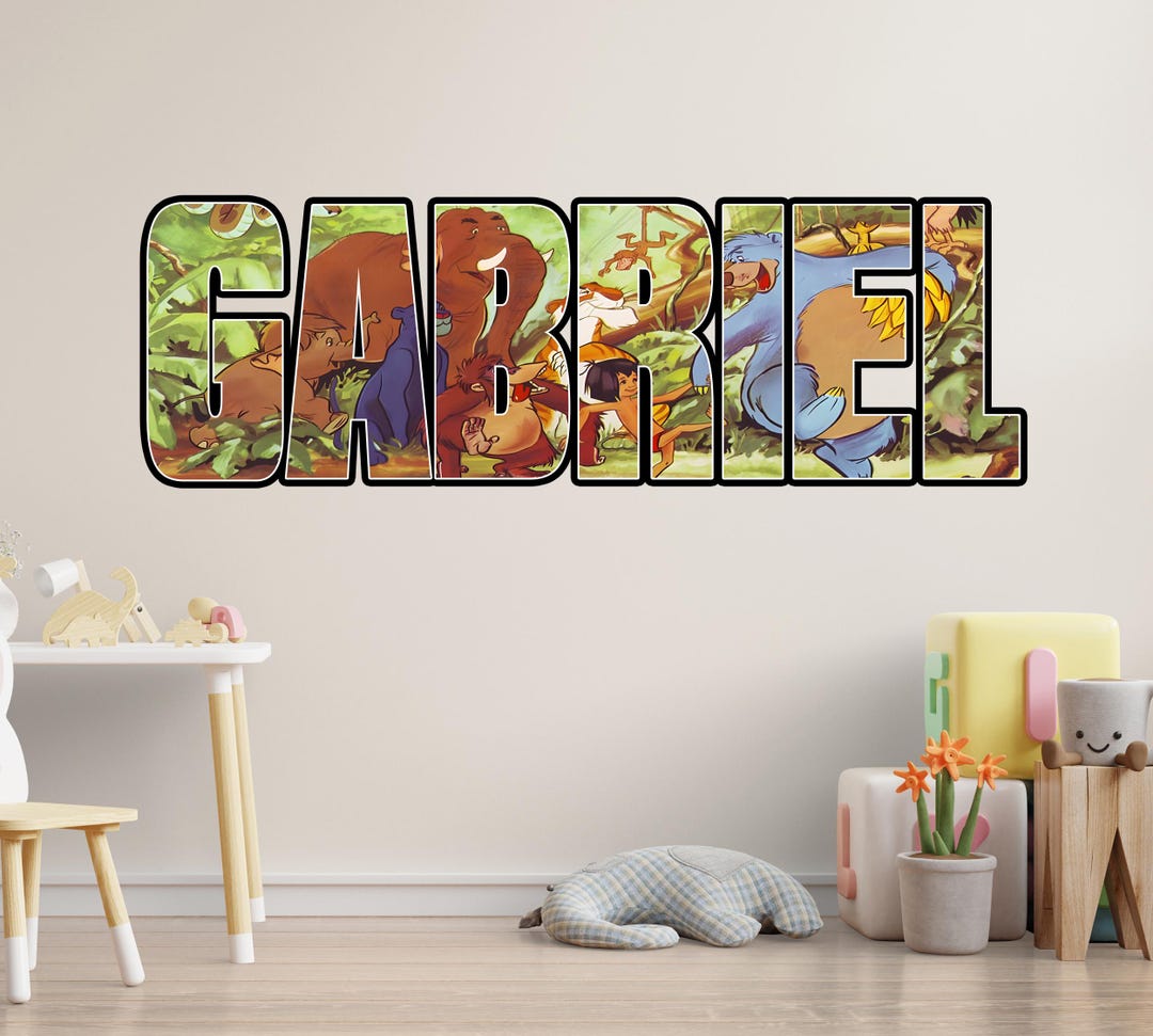 Kids Popular Characters Personalized Name Removable Wall Stickers Decal ...