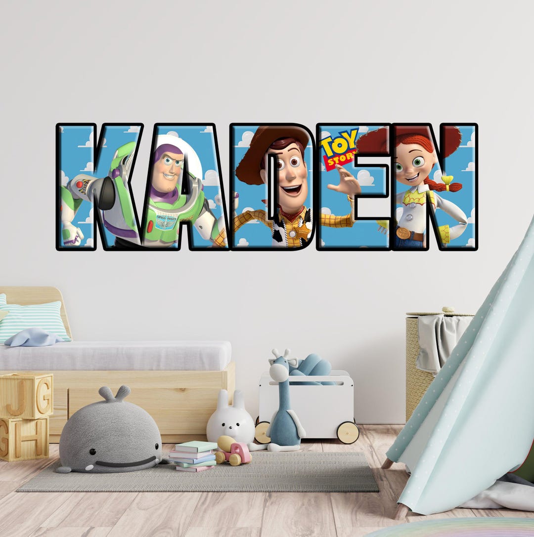Kids Popular Characters Personalized Name Removable Wall Stickers Decal ...