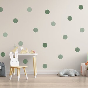 Sage Green Watercolor Polka Dot Wall Stickers Room Decorations ...