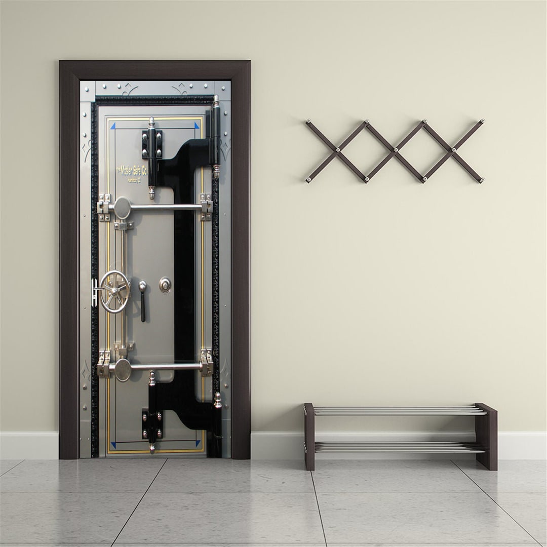Safe Illusion Personalized Name Door Wallpaper Decal Removable Sticker ...