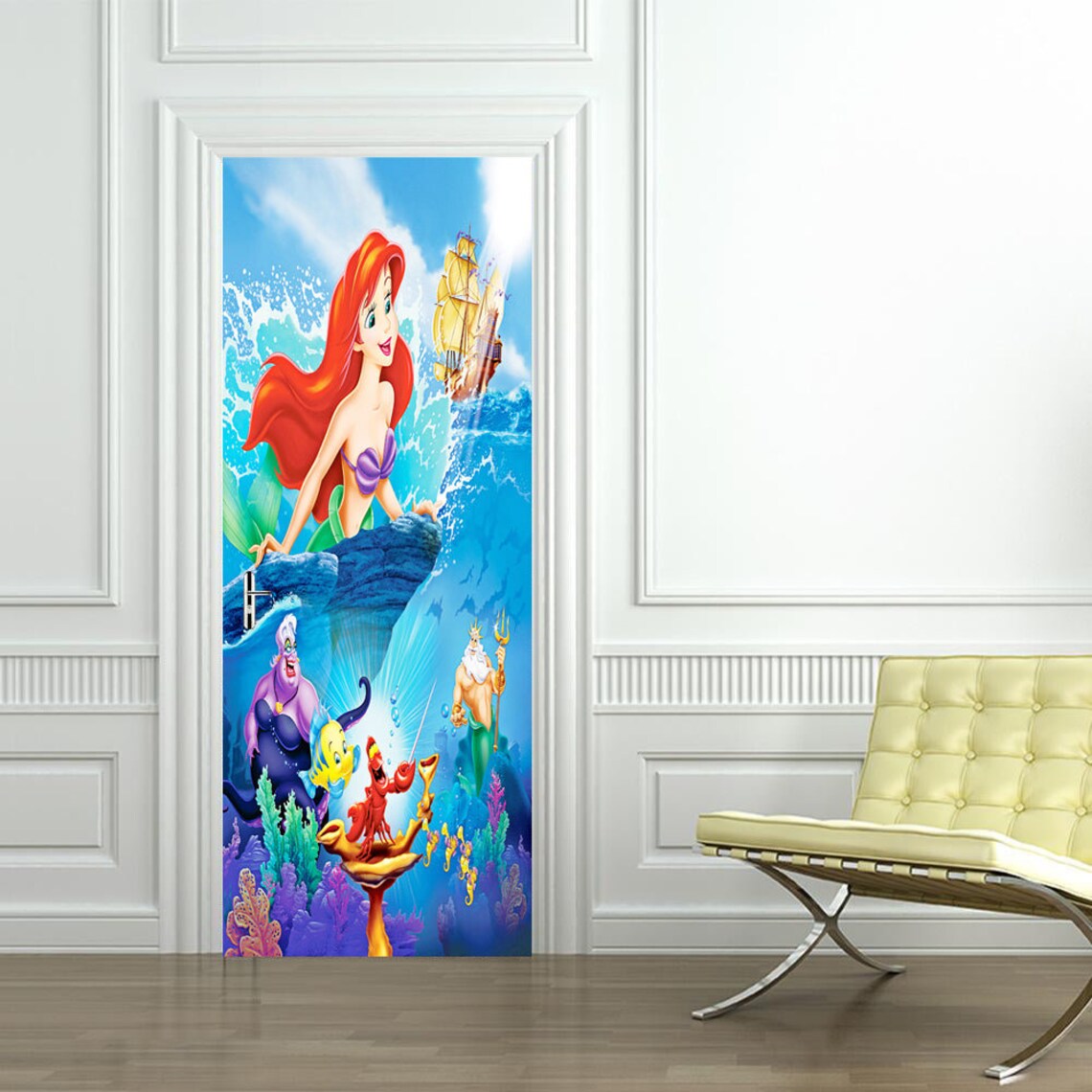 Princess Door Wallpaper Decal Kids Girls Room Wall/door Art Decor D116 ...