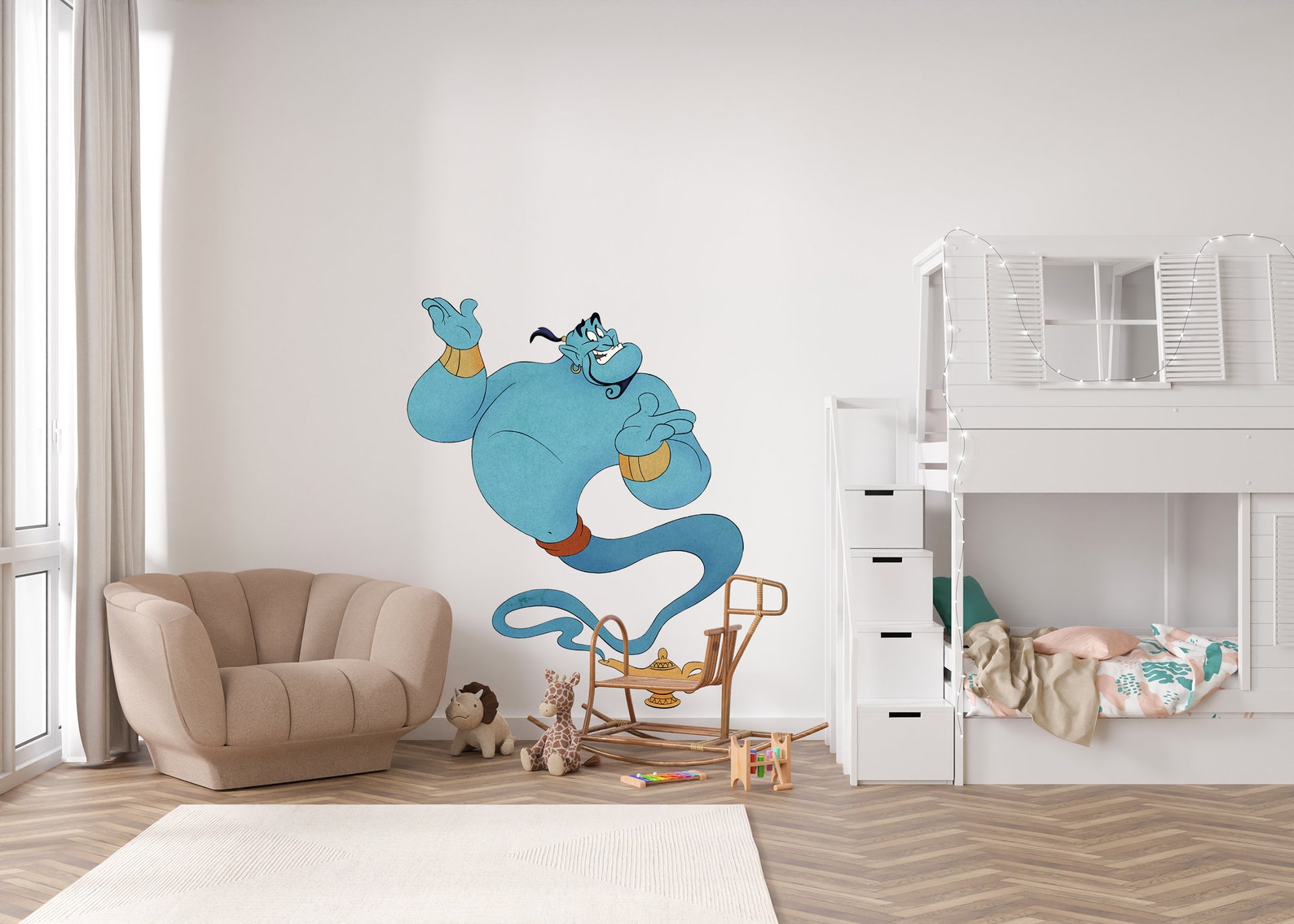 Genie Aladdin Wall Sticker Room Decorations Removable Vinyl Decal Home ...