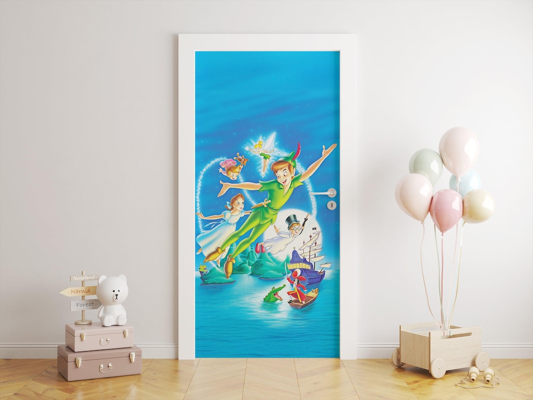 Peter Pan Disney DOOR Wallpaper Mural Decal Removable Sticker PDP03 - Etsy