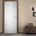 White Wood Planks Door Wallpaper Decal Removable Sticker Personalized ...