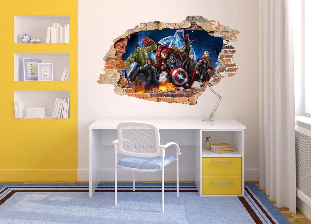 Superhero Children's Popular Characters Room Decorations Removable Wall ...