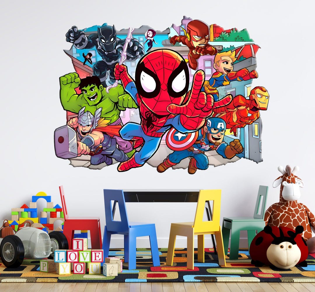 Kids Popular Characters Room Decorations Removable Wall Stickers Decal ...
