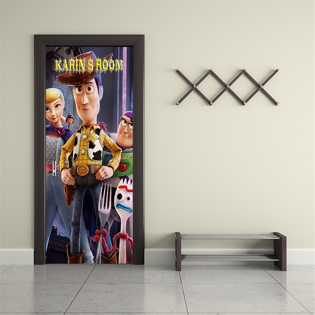 Kids Popular Characters Door Wallpaper Decal Kids Room Wall/door Art ...